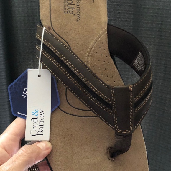 croft & barrow | Shoes | Nwt Mens Croft Barrow Ortholite Flip Flop ...
